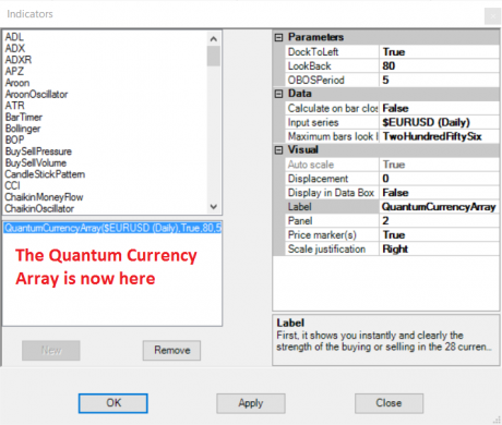 Installing and configuring – Currency Array Indicator | Quantum Trading Indicators for NinjaTrader